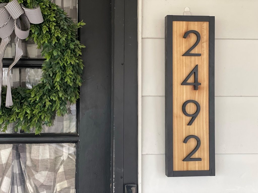 Custom Modern Cedar Address Sign - Sisters Shabby Chic Boutique