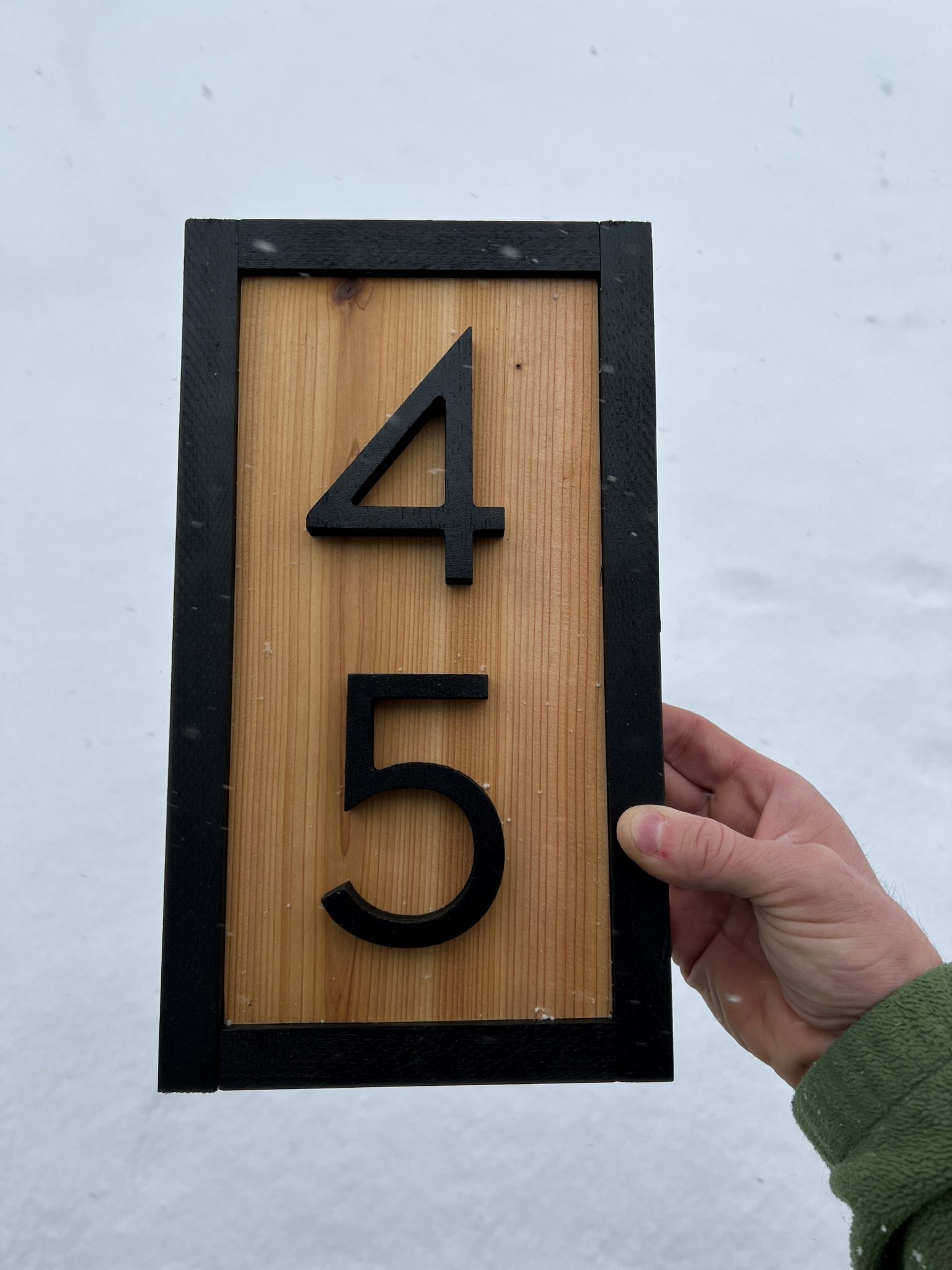 Custom Modern Cedar Address Sign - Sisters Shabby Chic Boutique